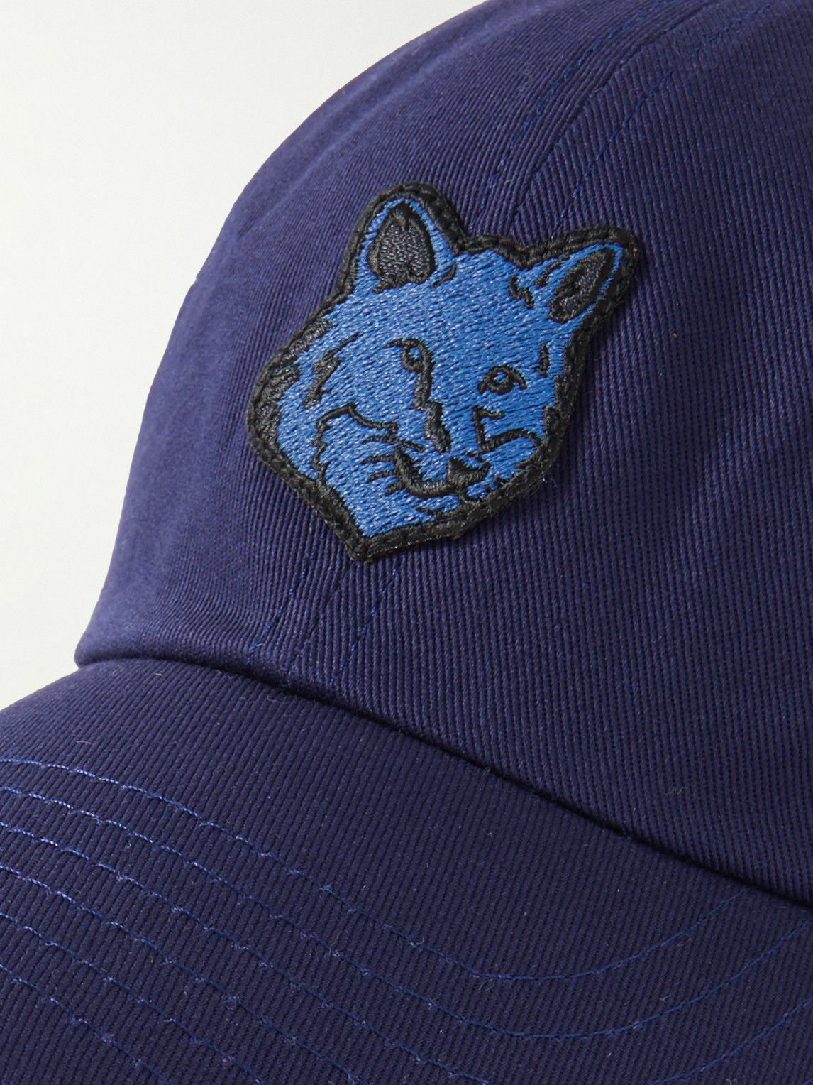 Maison Kitsuné - Logo-Appliquéd Cotton-Twill Baseball Cap Maison Kitsune