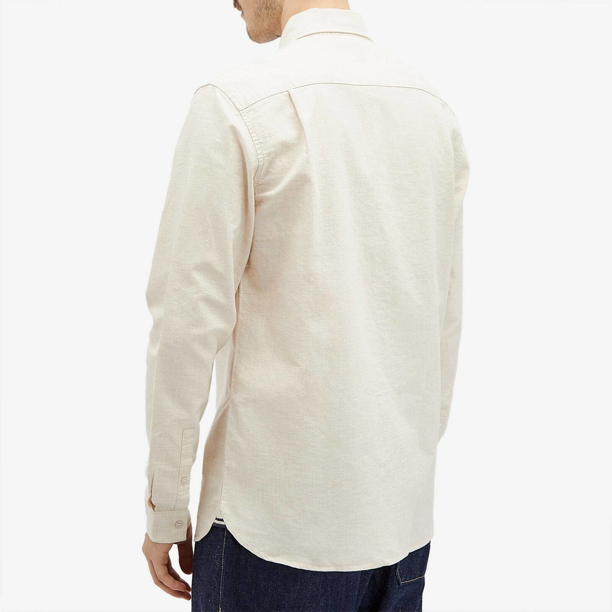 Fred Perry Men's Oxford Shirt in Porridge Marl Fred Perry