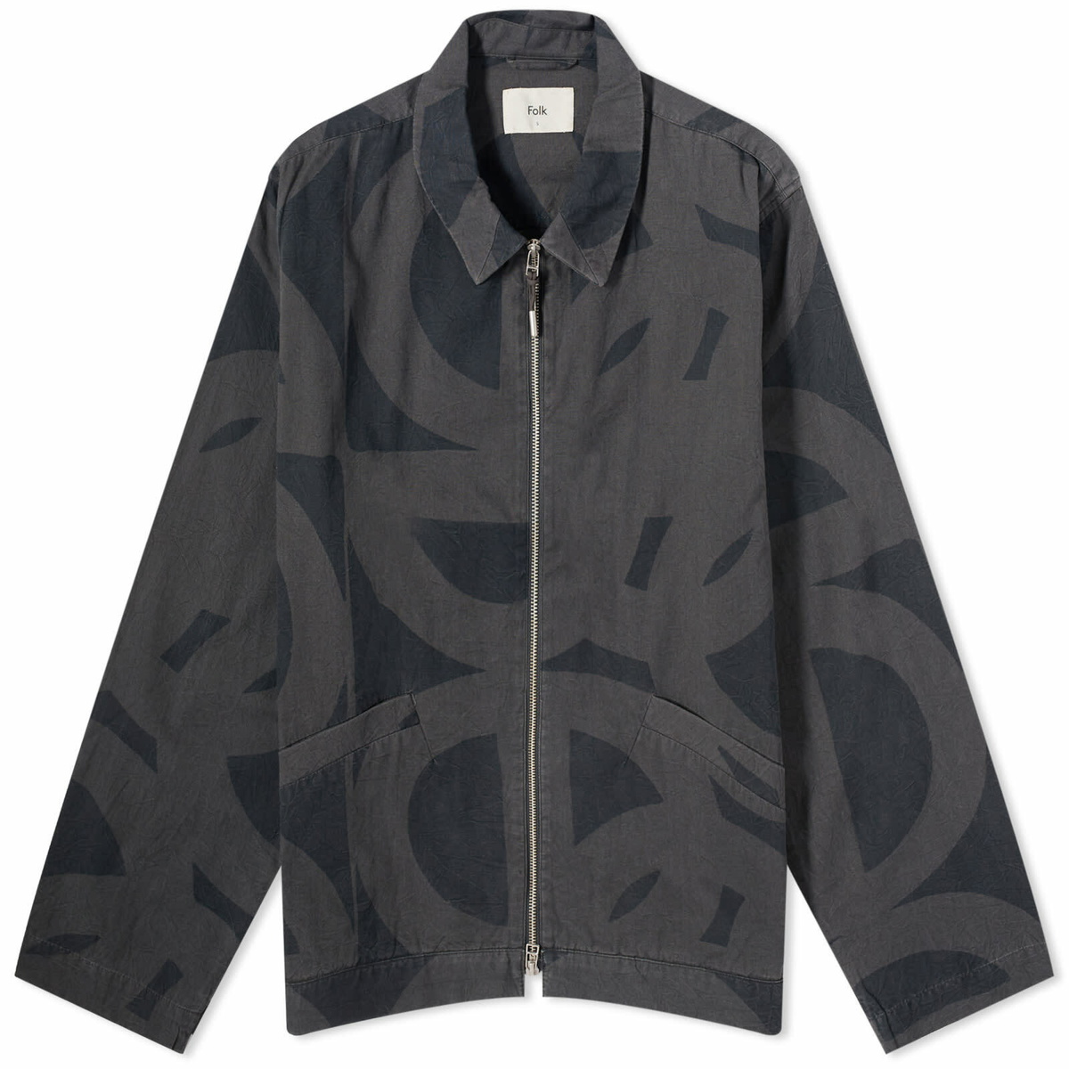Folk Men's Signal Blouson in Link Print Dark Folk