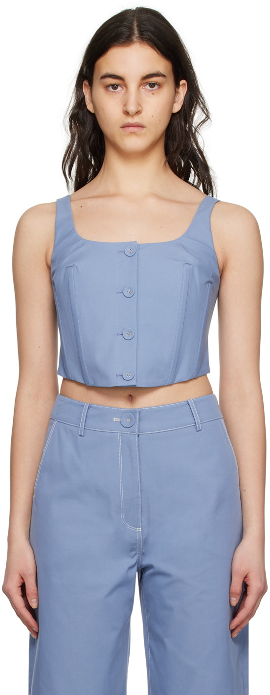 Anna Quan Blue Mae Tank Top Anna Quan