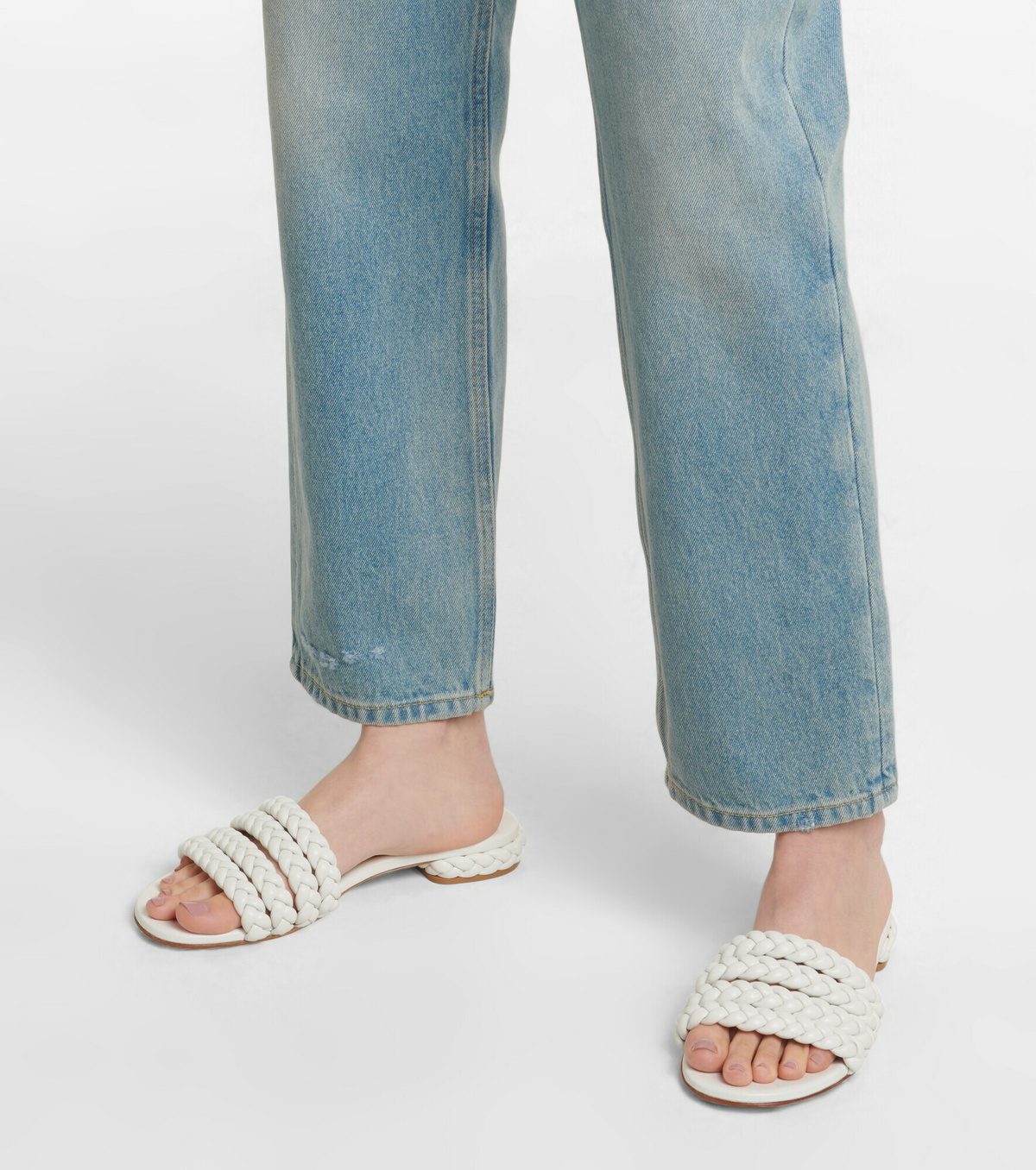 Gianvito Rossi - Ischia braided leather slides Gianvito Rossi