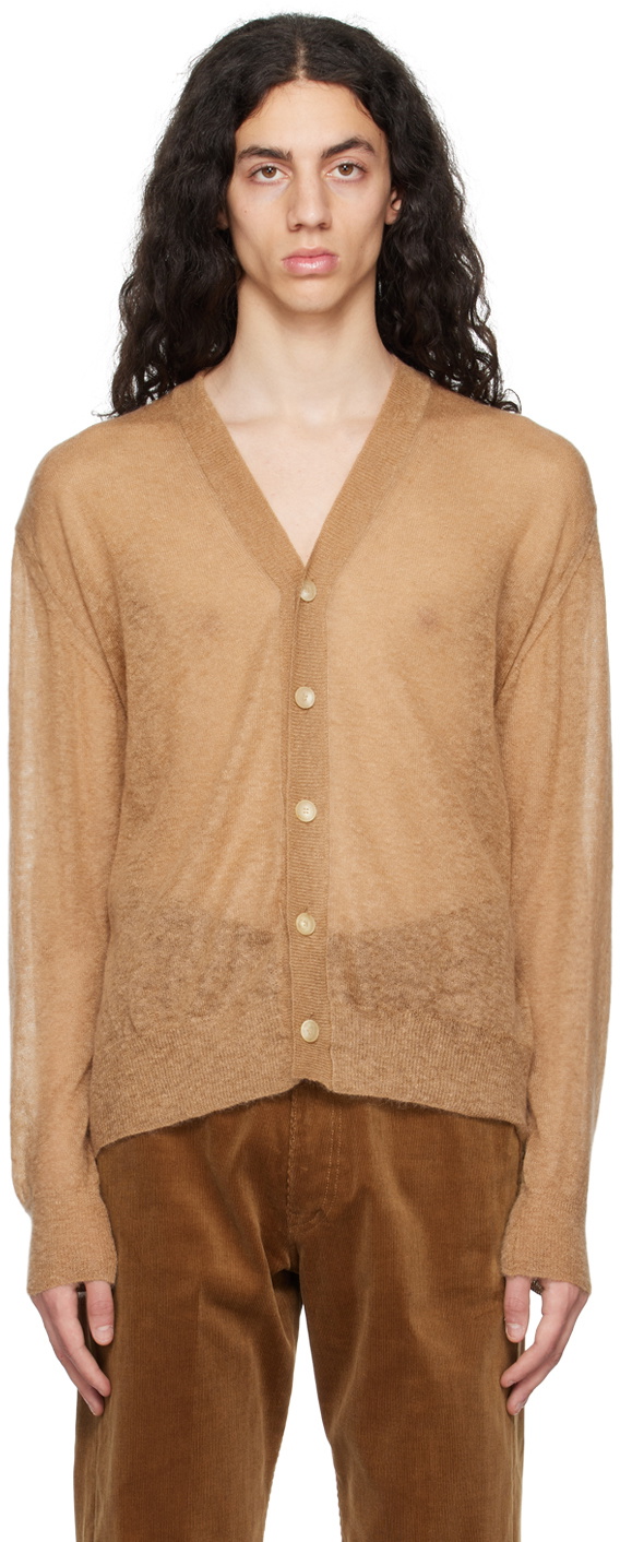 AURALEE Tan Buttoned Cardigan Auralee