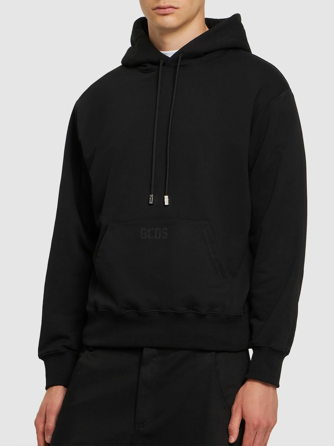 GCDS - Crystal Logo Cotton Hoodie GCDS