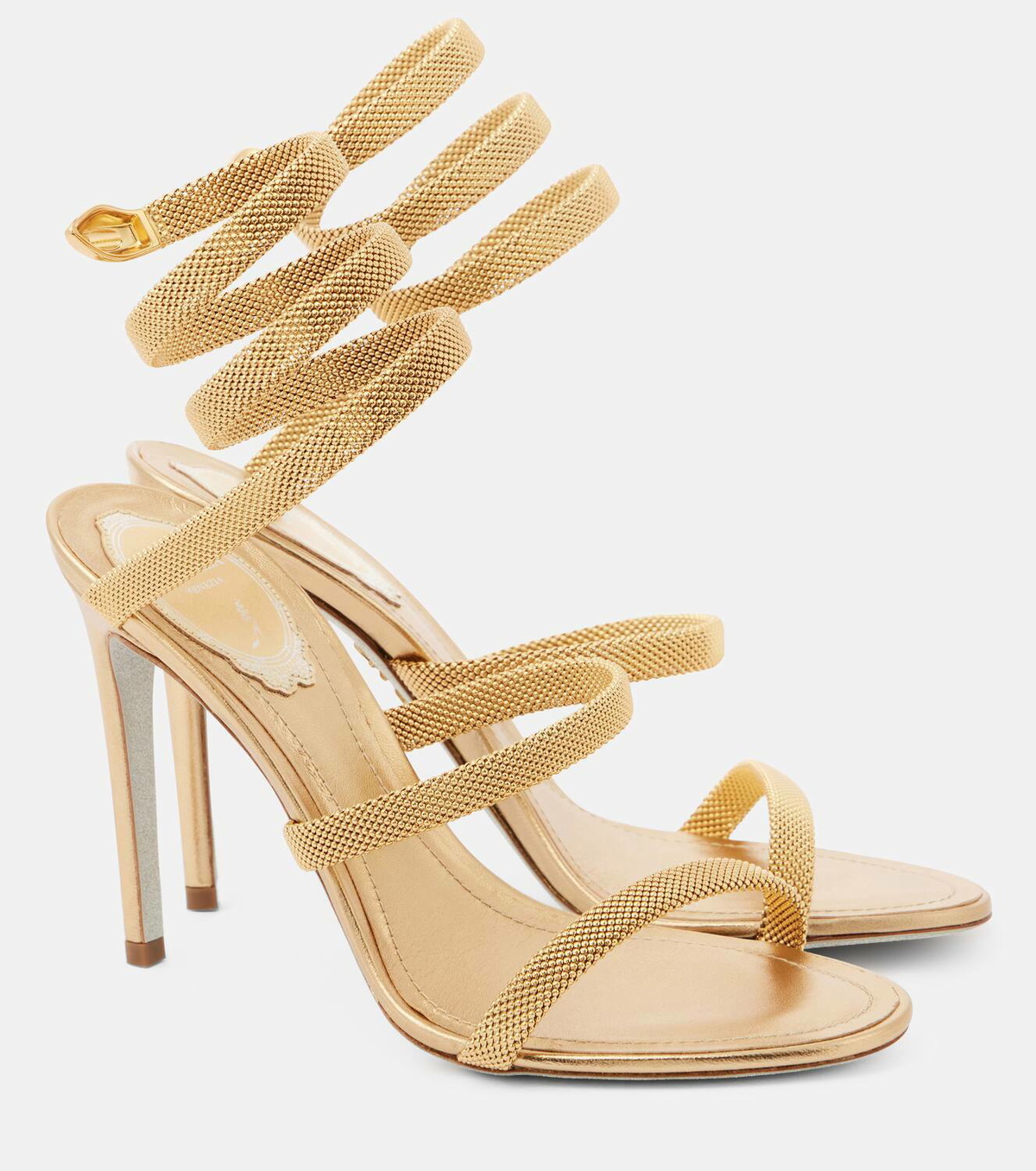 Rene Caovilla Juniper 105 metallic leather sandals Rene Caovilla