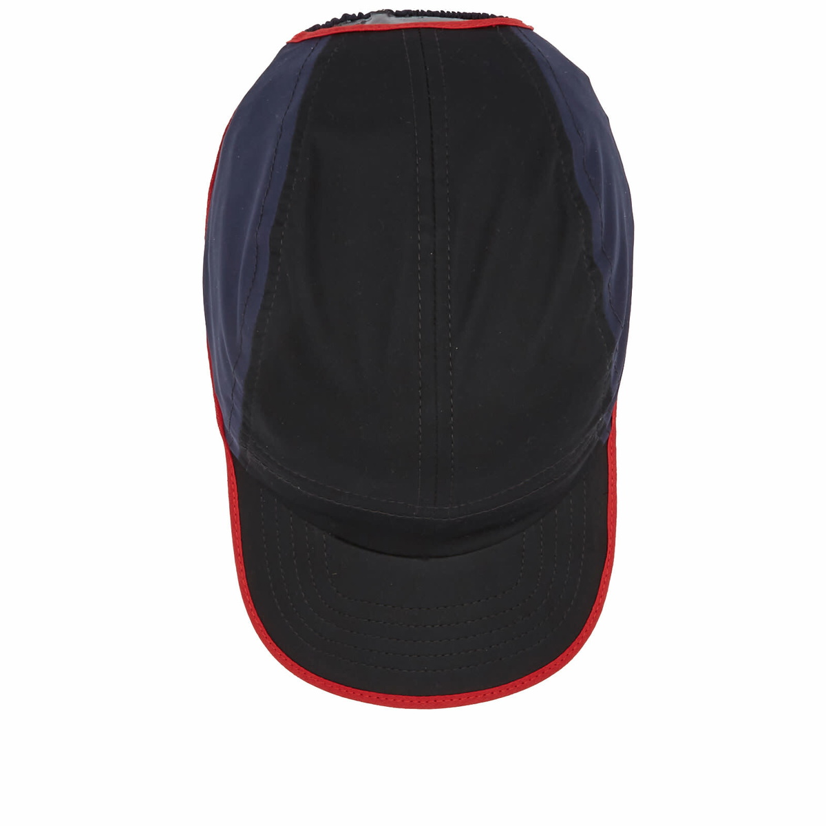 Sunnei Men's 5 Panel Logo Cap in Black/Red Sunnei