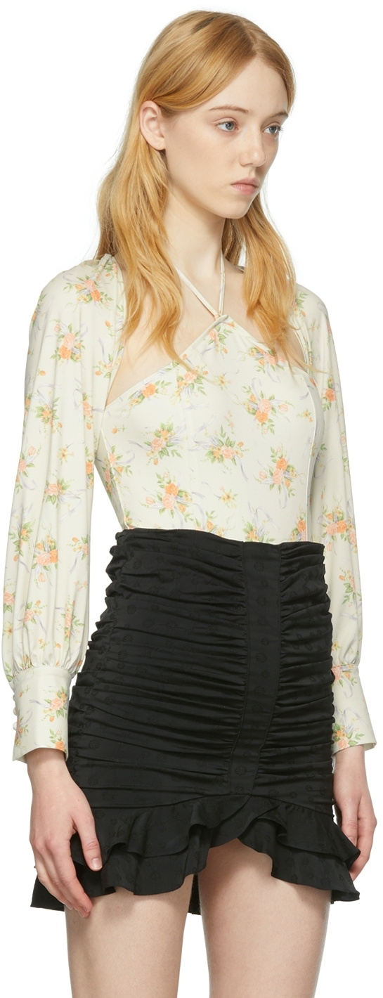 Kijun White Polyester Bodysuit Kijun