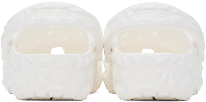 Crocs White Classic Geometric Clogs Crocs