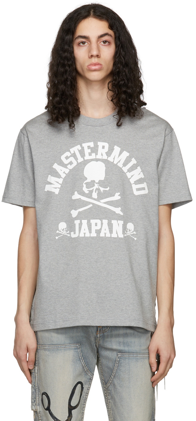 mastermind JAPAN Grey Cotton T-Shirt mastermind JAPAN