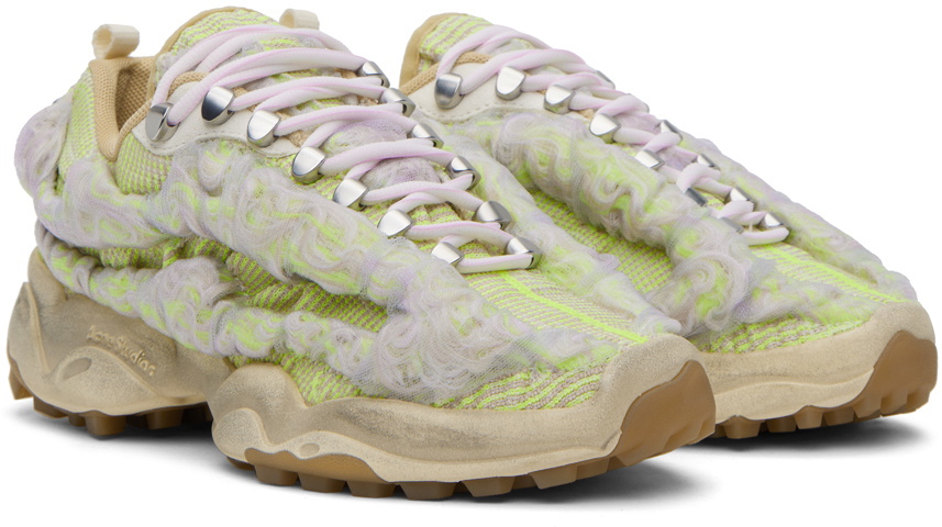Acne Studios Green & Off-White Bubba Sneakers Acne Studios
