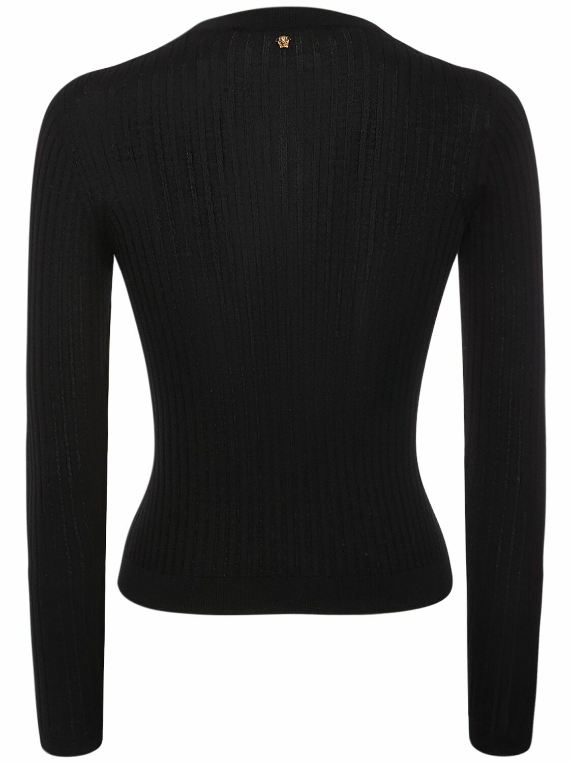 VERSACE - Rib Knit Wool Sweater Versace
