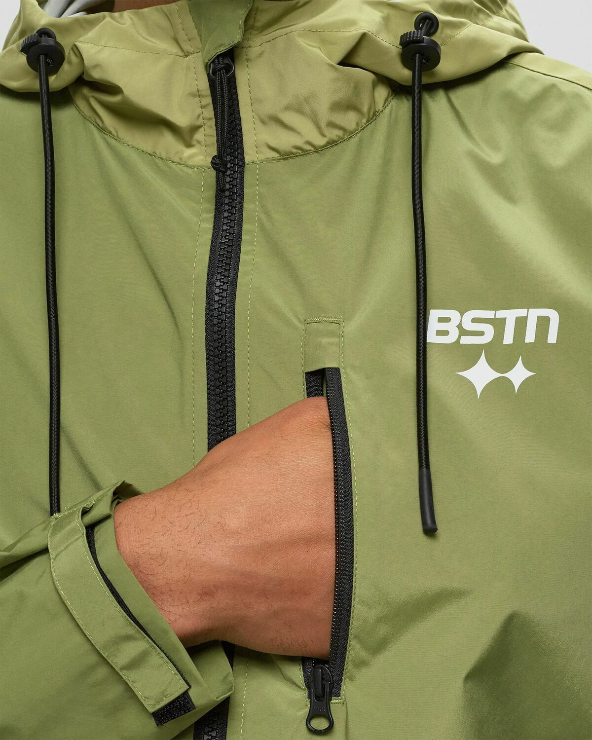 Bstn Brand Lightweight Tech Jacket Green Windbreaker BSTN Brand