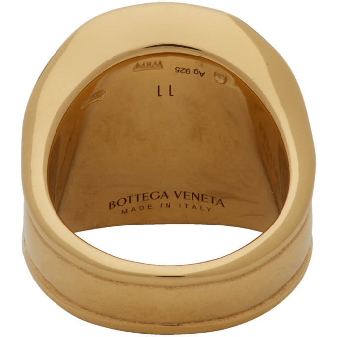 Bottega Veneta Gold Signet Ring Bottega Veneta