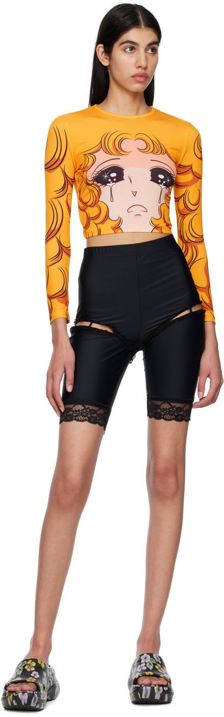 Pushbutton SSENSE Exclusive Yellow Crying Girl Long Sleeve T-Shirt ...