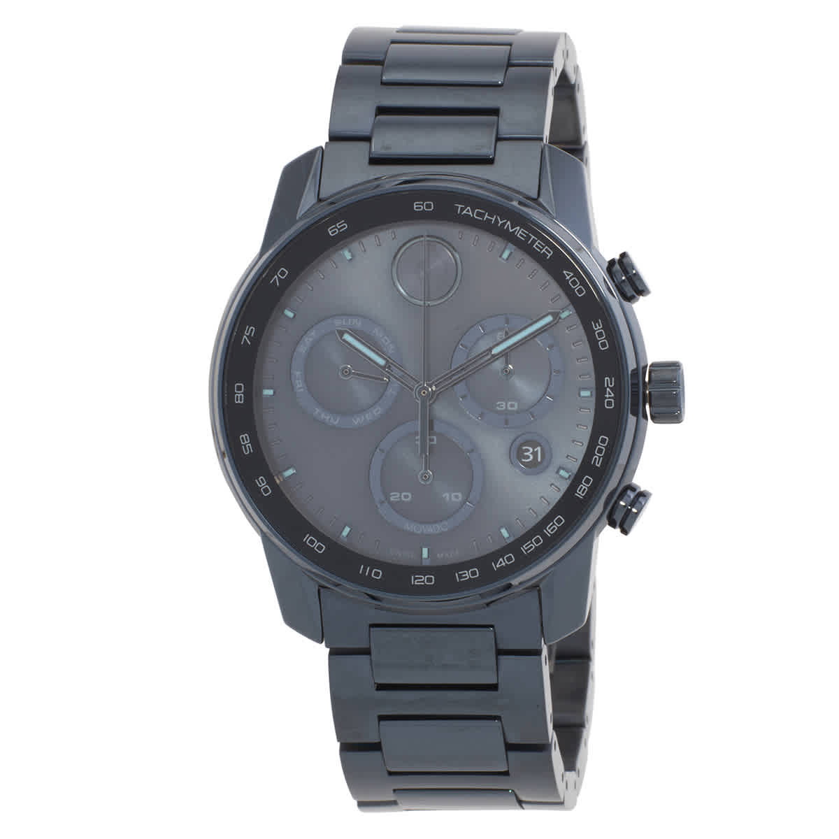 Movado Bold Verso Chronograph Quartz Blue Dial Mens Watch 3600868 Movado