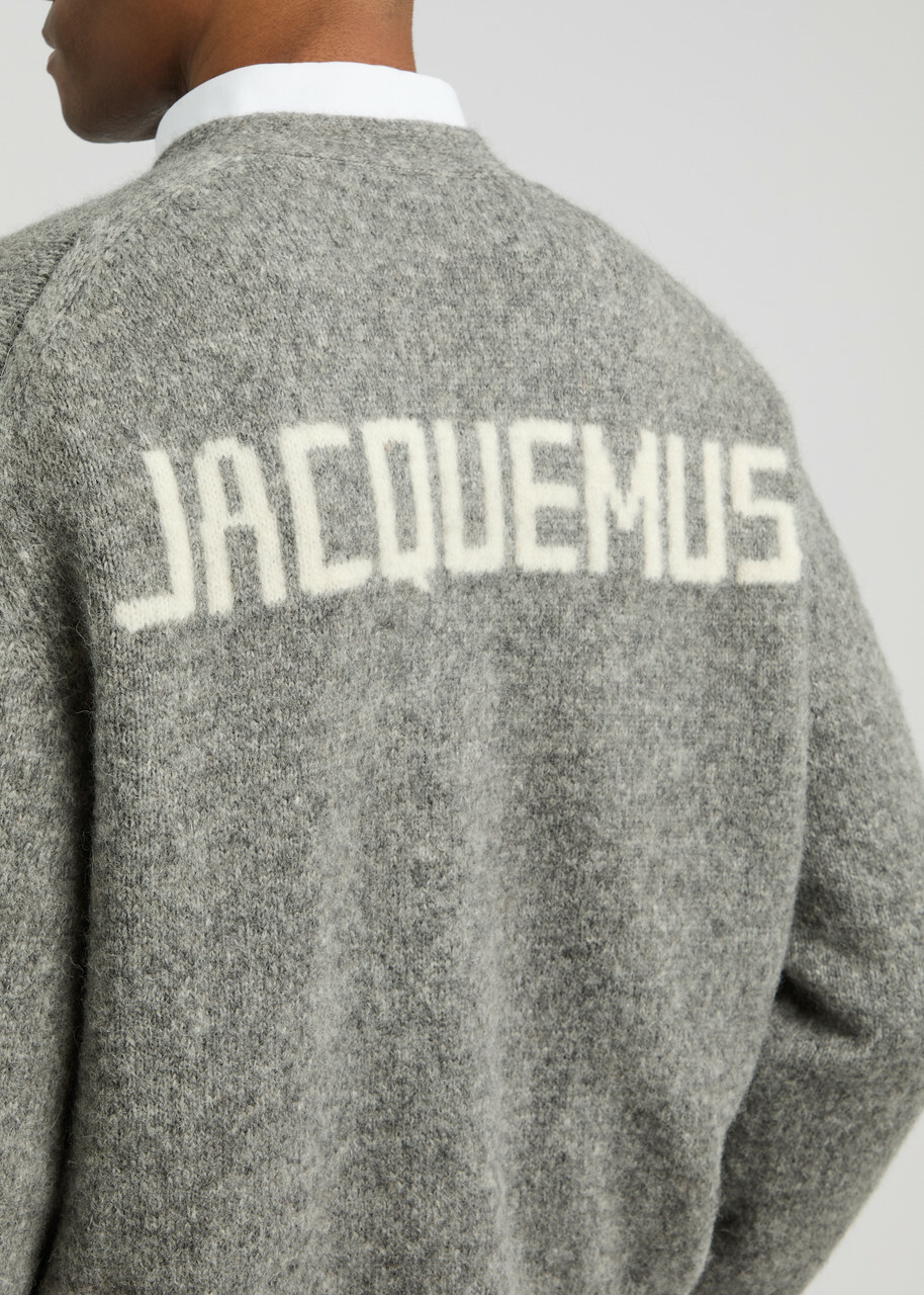 Jacquemus Le Cardigan Jacquemus Alpaca-blend Cardigan Grey Jacquemus