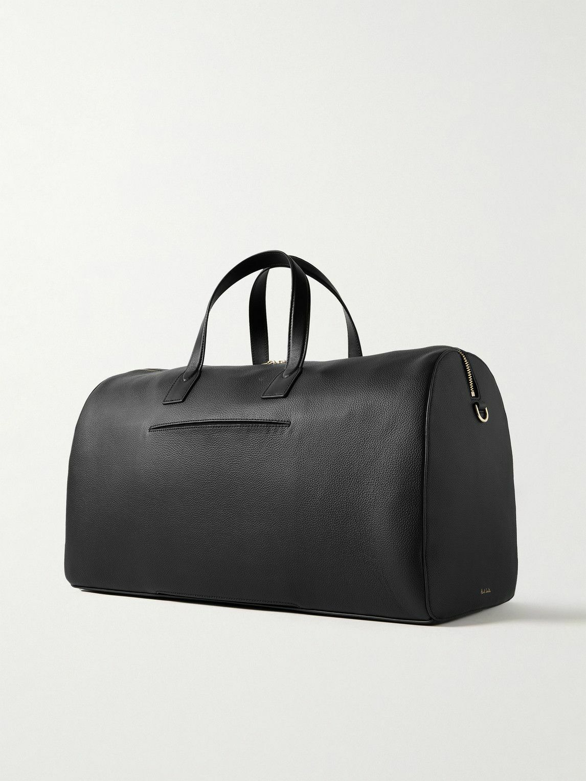 Paul Smith - Striped Full-Grain Leather Holdall Paul Smith
