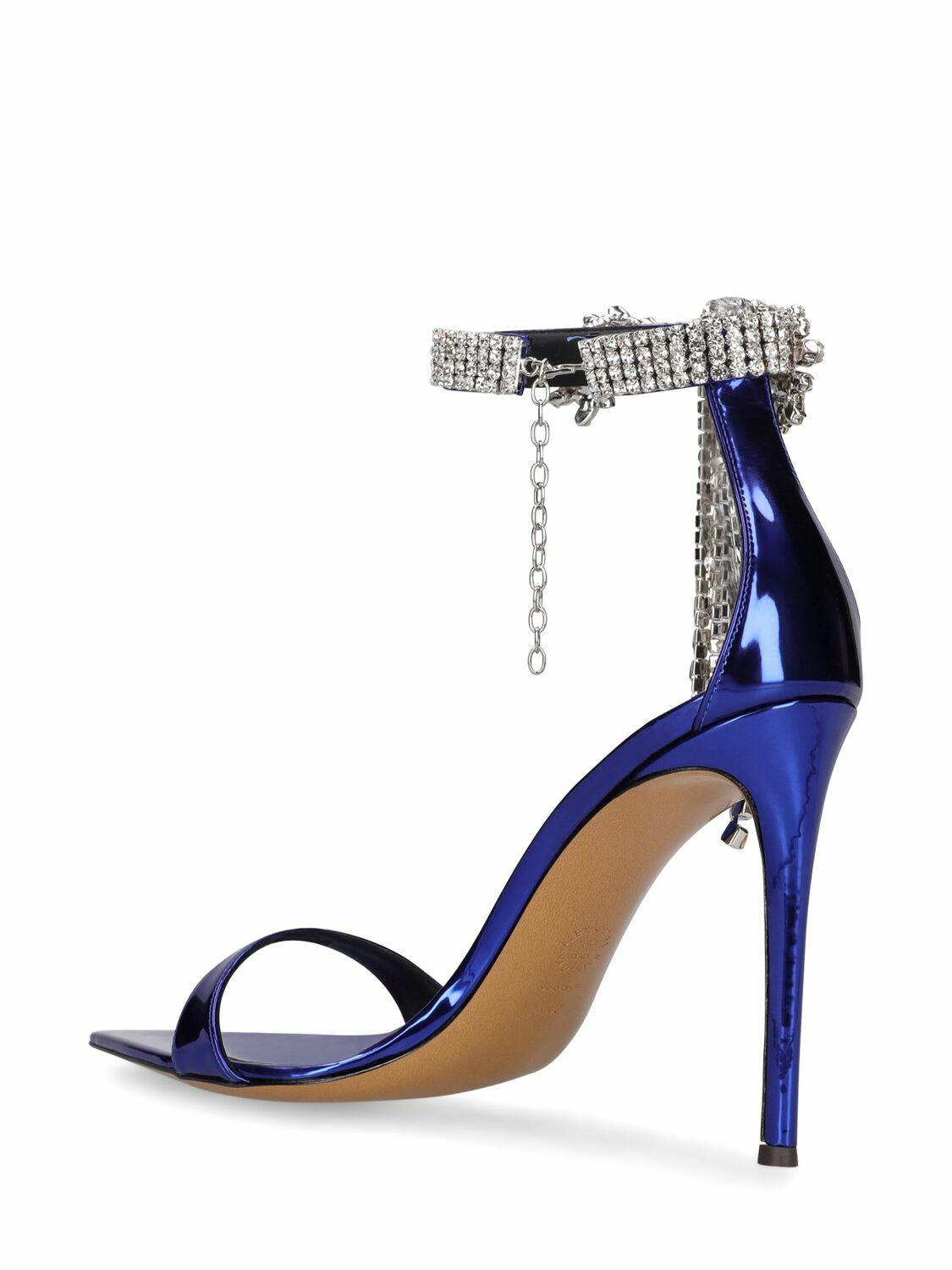 ALEXANDRE VAUTHIER - 105mm Faux Metallic Leather Sandals Alexandre Vauthier