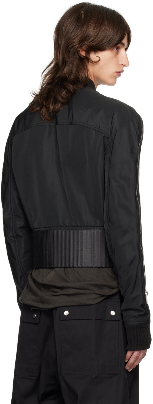 Rick Owens Black Porterville Seb Zip Bomber Jacket Rick Owens