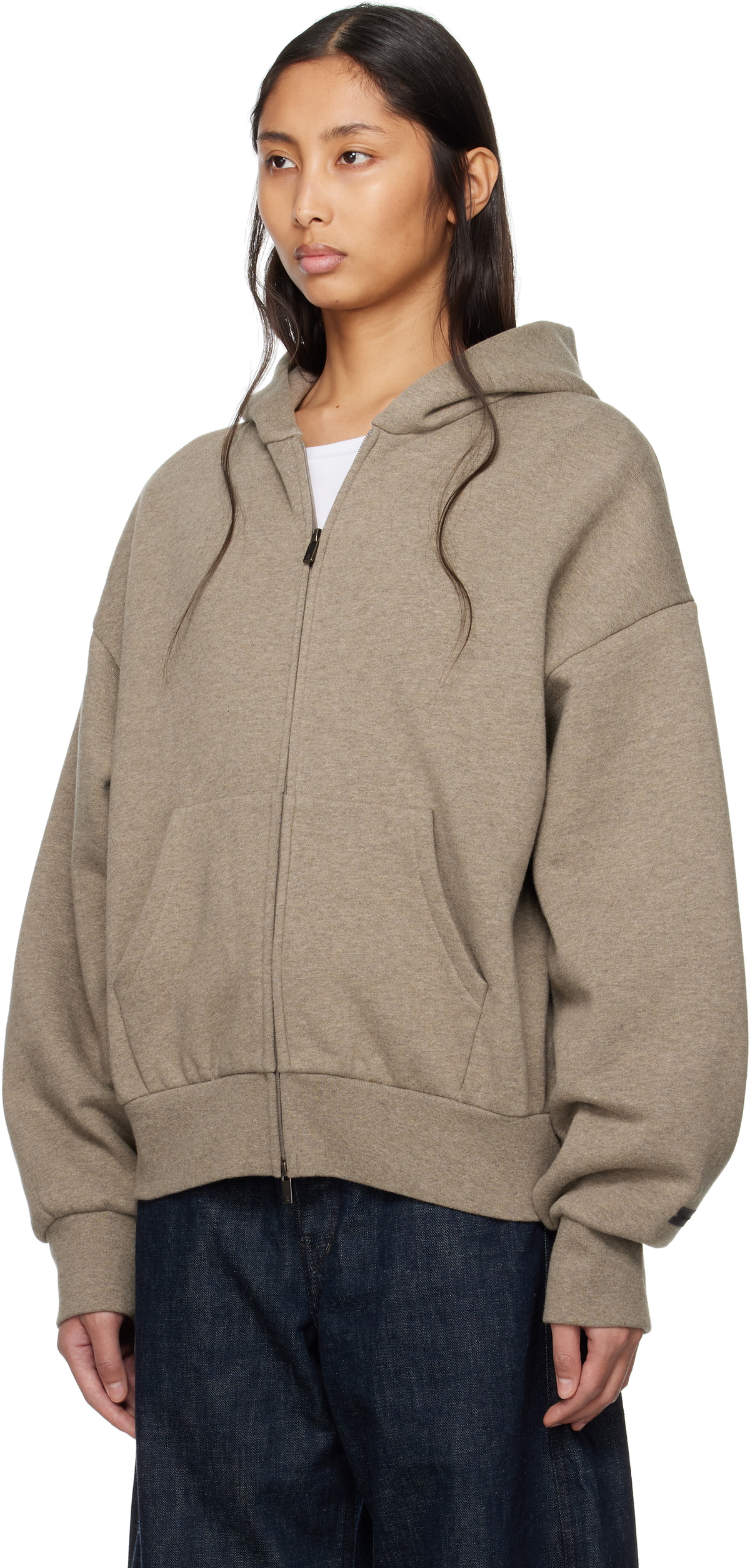 Fear of God ESSENTIALS Gray Classic Full Zip-Up Hoodie Fear Of God ...