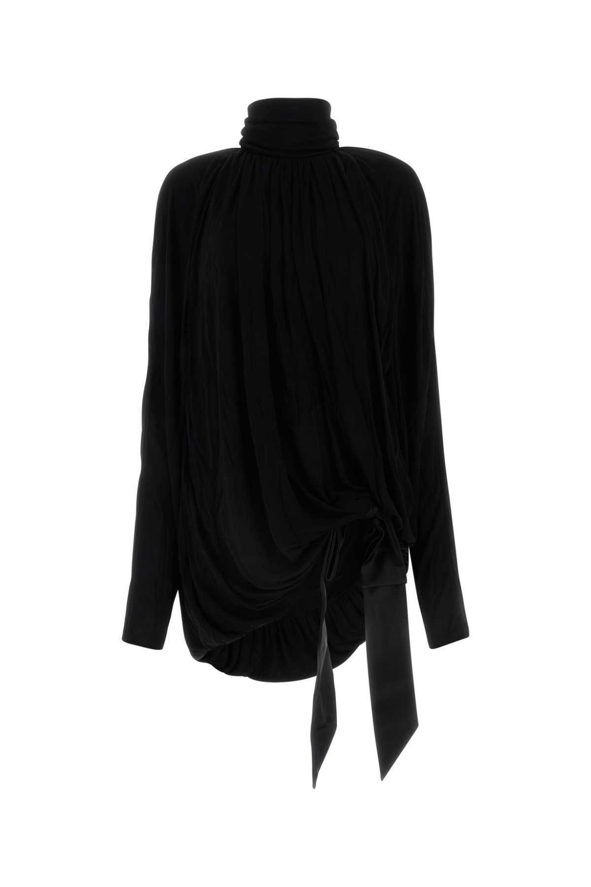 Saint Laurent Black Viscose Blouse Saint Laurent