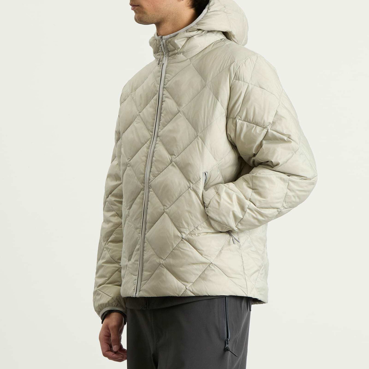 Hiking Patrol Men's Base LT Down Hooded Jacket in Sand Hiking Patrol