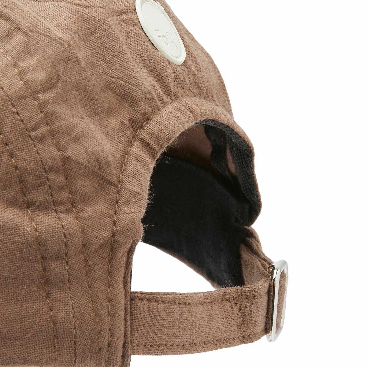 Folk Men's Crinkle 6 Panel Cap in Ash Brown Folk