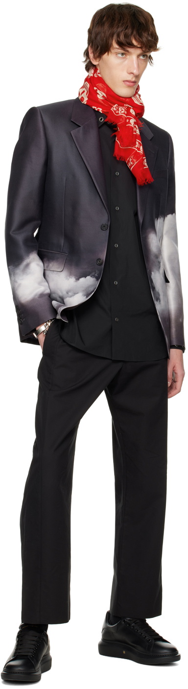 Alexander McQueen Red Skull Scarf Alexander McQueen