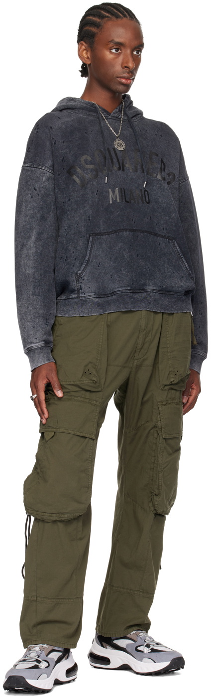 Dsquared2 Gray & Blue Bubble Sneakers Dsquared2