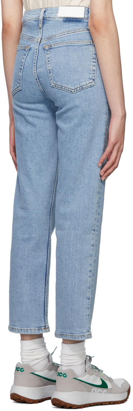 Re/Done Blue 70s Stove Pipe Jeans Re/Done