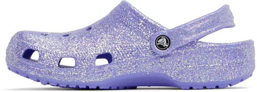 Crocs Purple Classic Glitter Clogs Crocs
