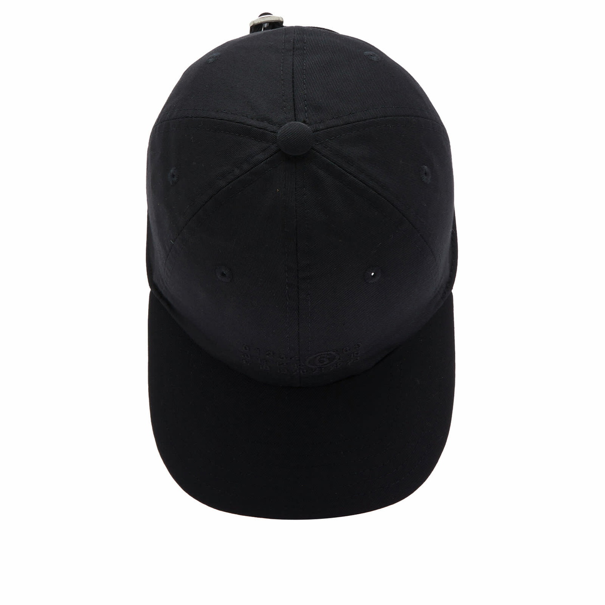 MM6 Maison Margiela Men's Number Logo Cap in Black MM6 Maison Margiela