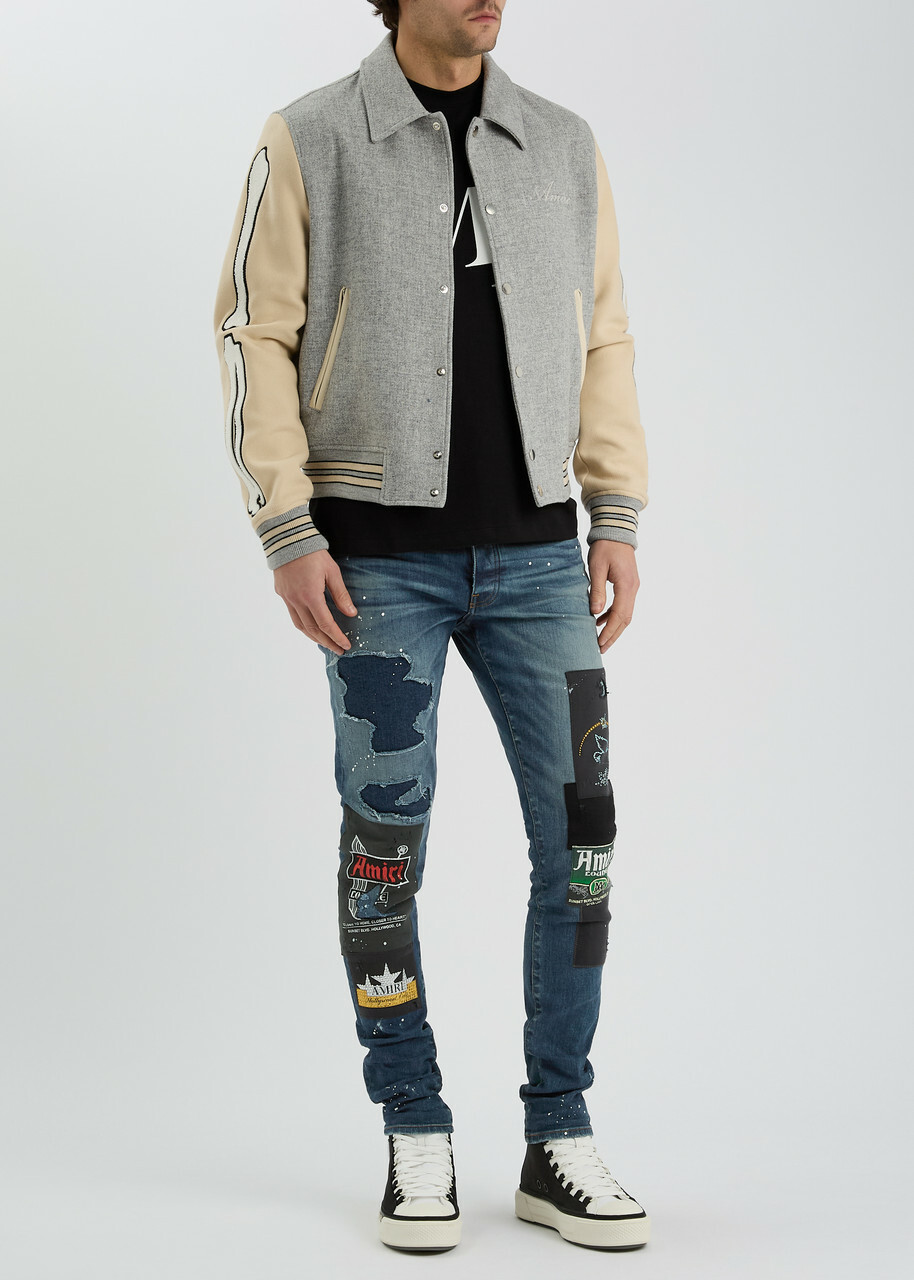 Amiri Lounge Patch-appliqué Skinny Jeans Indigo Amiri
