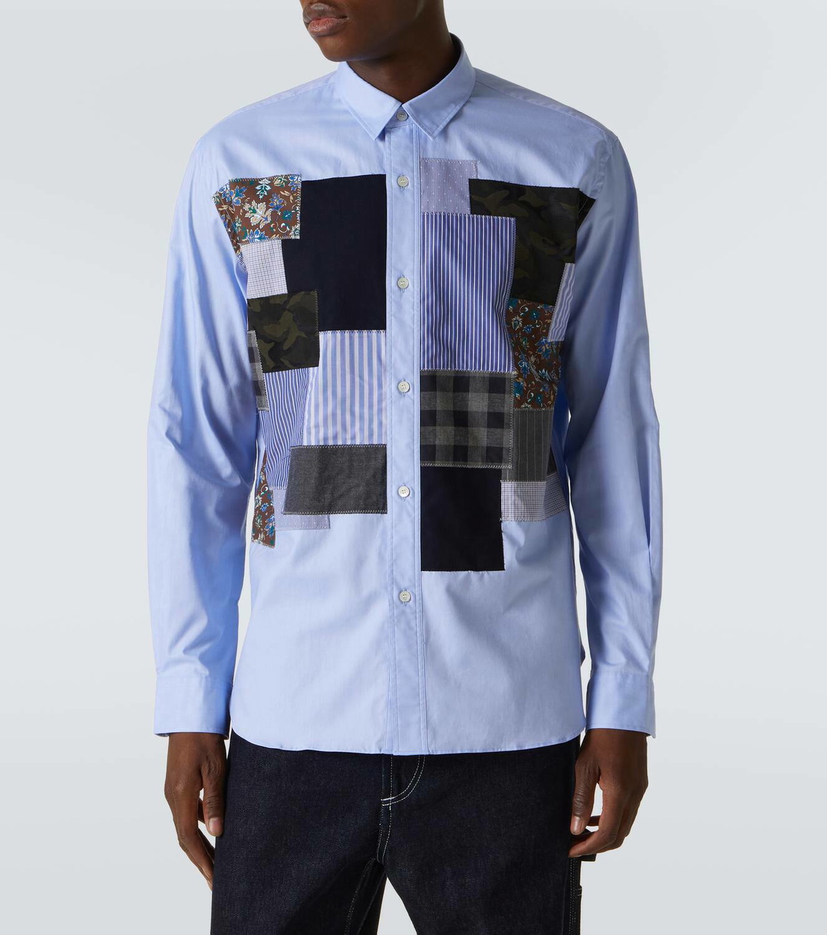 Junya Watanabe Patchwork cotton Oxford shirt Junya Watanabe