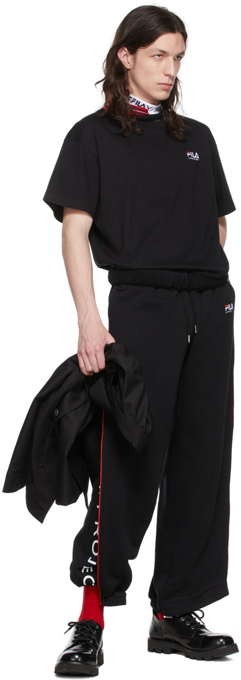 Y/Project Black Fila Edition Panel Lounge Pants Y/Project