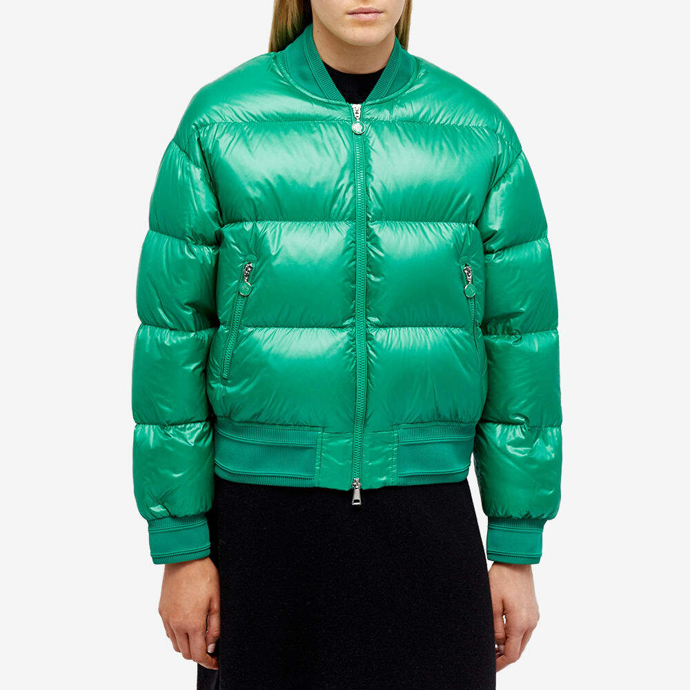 Moncler Women's Merlat Padded Bomber Jacket in Green Moncler
