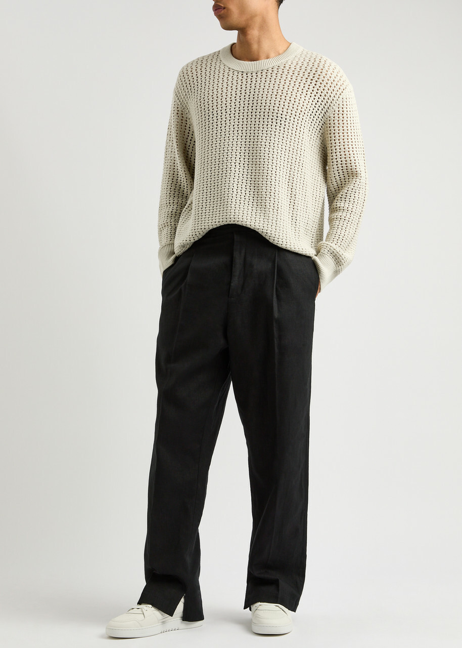 Frame Open-knit Wool-blend Jumper Grey Frame Denim