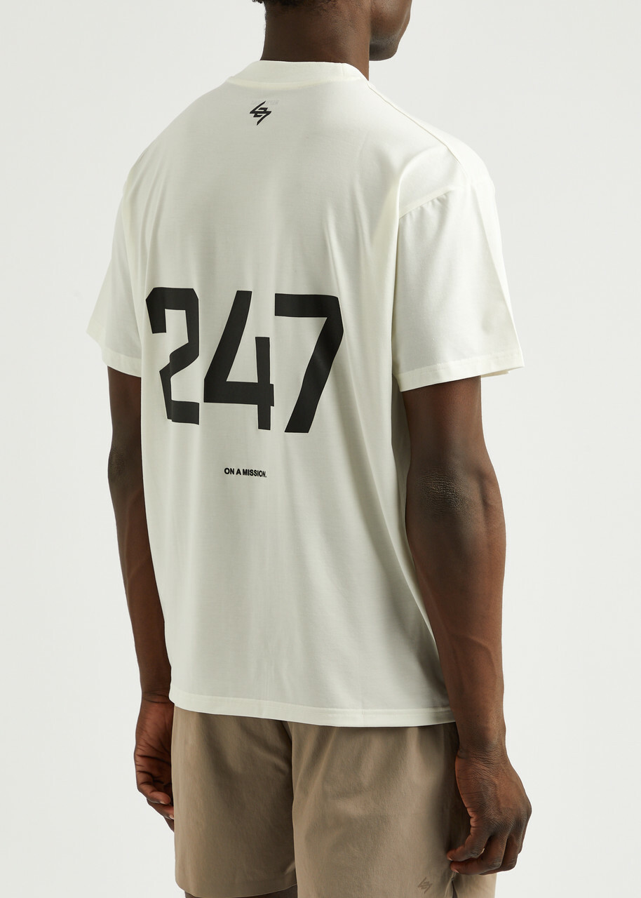 Represent 247 Logo-print Stretch-jersey T-shirt White Represent
