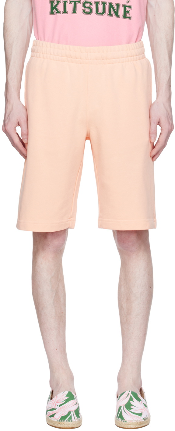 Maison Kitsuné Orange Hotel Olympia Edition Fox Head Shorts Maison Kitsune