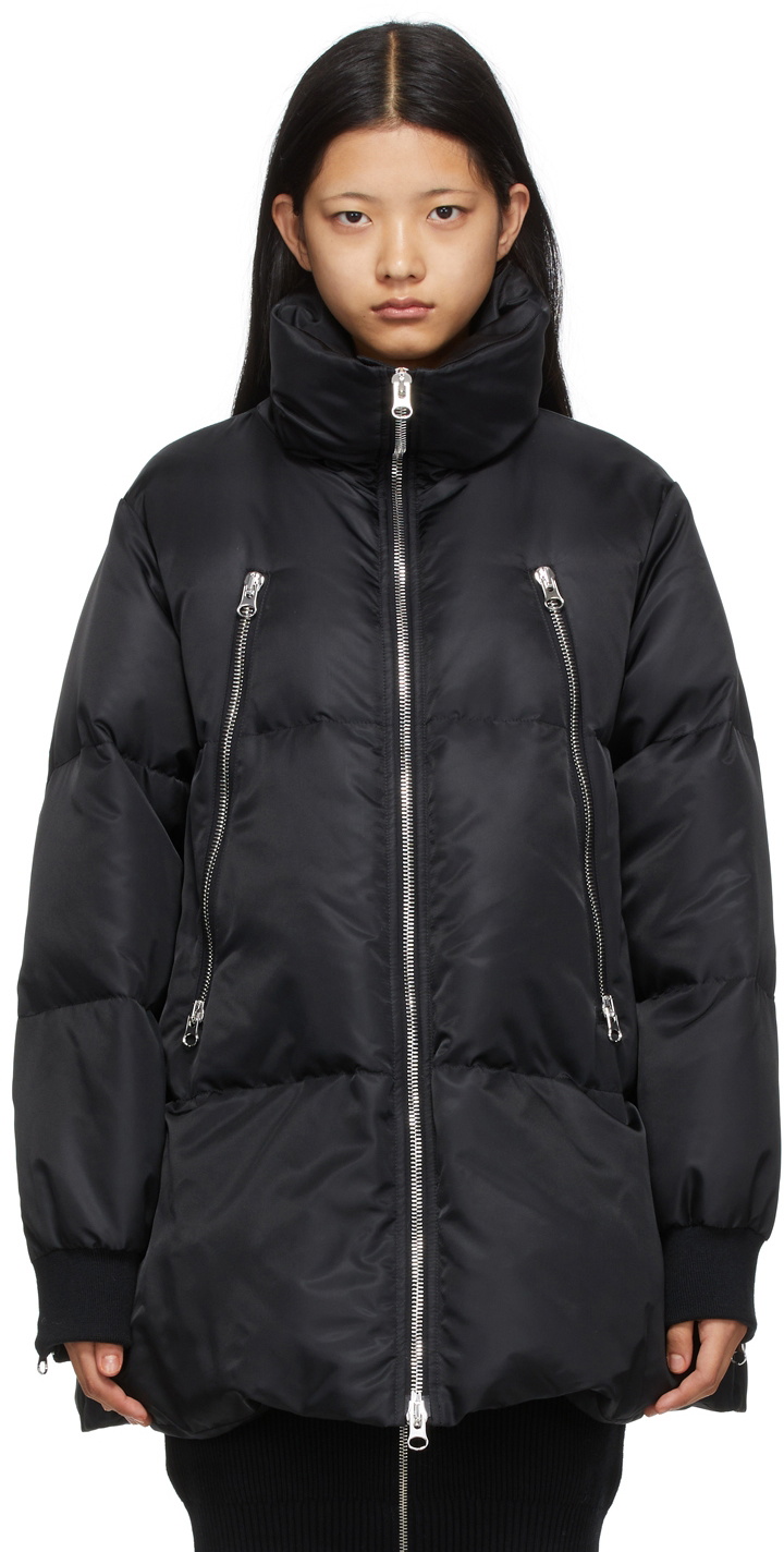 MM6 Maison Margiela Black Down Zip Jacket MM6 Maison Margiela