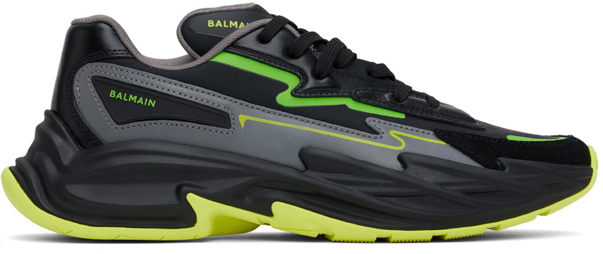 Balmain Black Run-Row Sneakers Balmain
