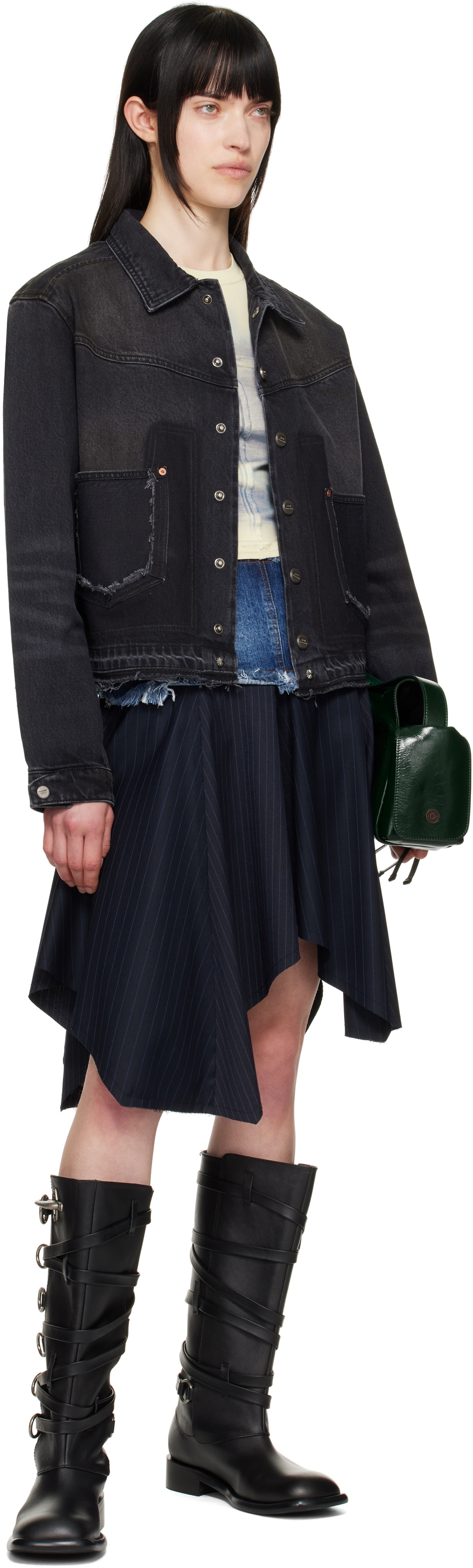 Andersson Bell Black Rodeo Motorcycle Denim Jacket Andersson Bell