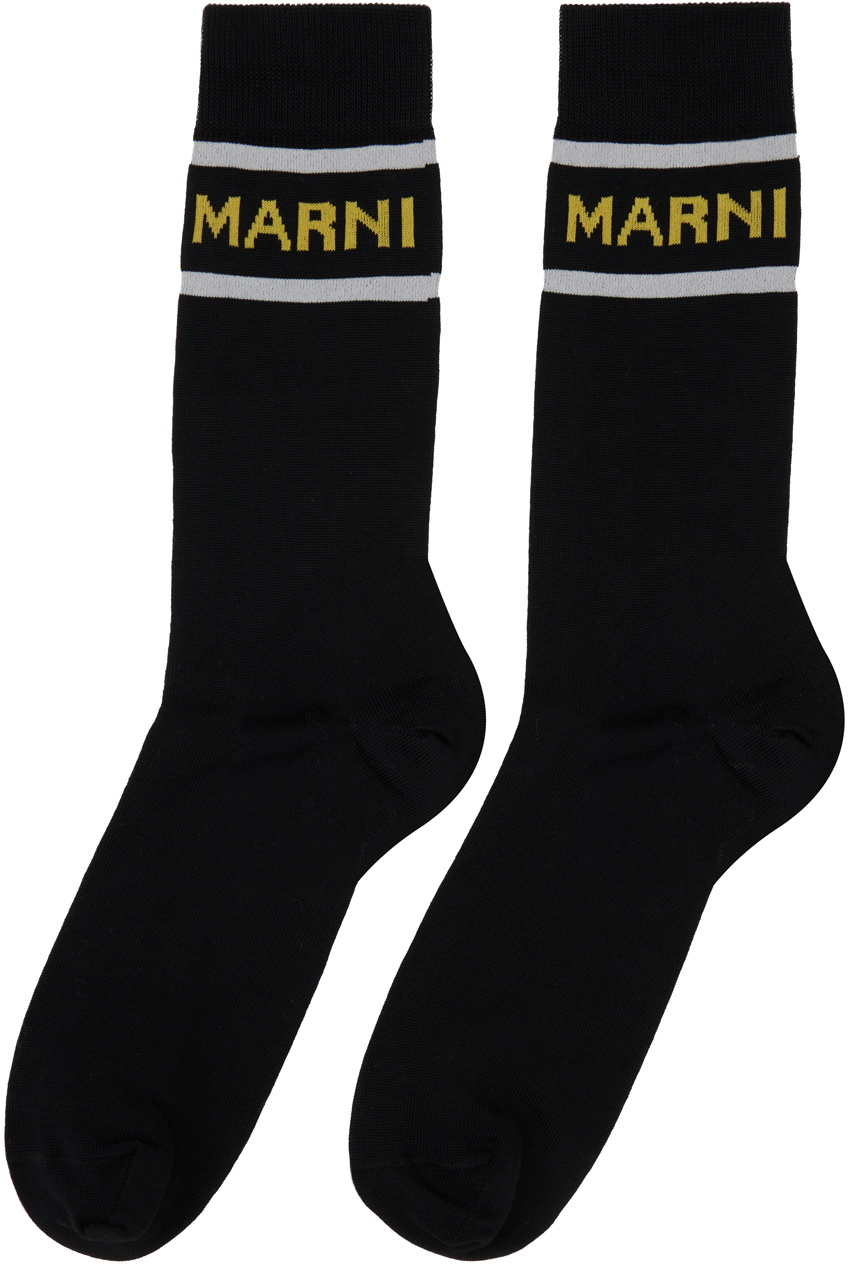 Marni Black Logo Socks Marni