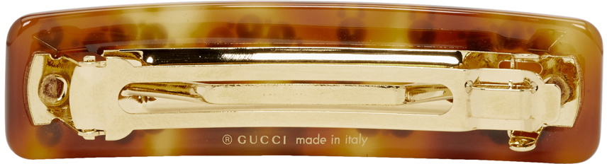 Gucci Tortoiseshell Crystal Barrette Gucci