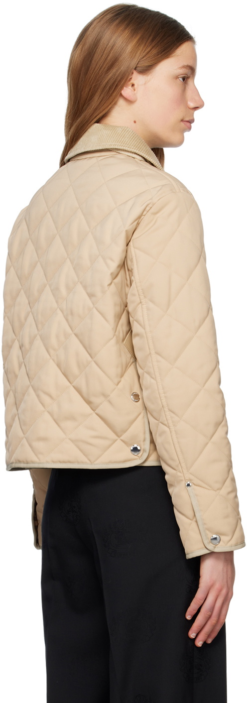Burberry Beige Quilted Jacket Burberry