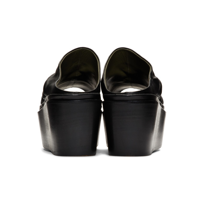 Rick Owens Black Draped Sabot Clogs Rick Owens