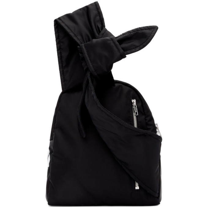McQ Alexander McQueen Black Knotted Swallow Sling Backpack McQ ...