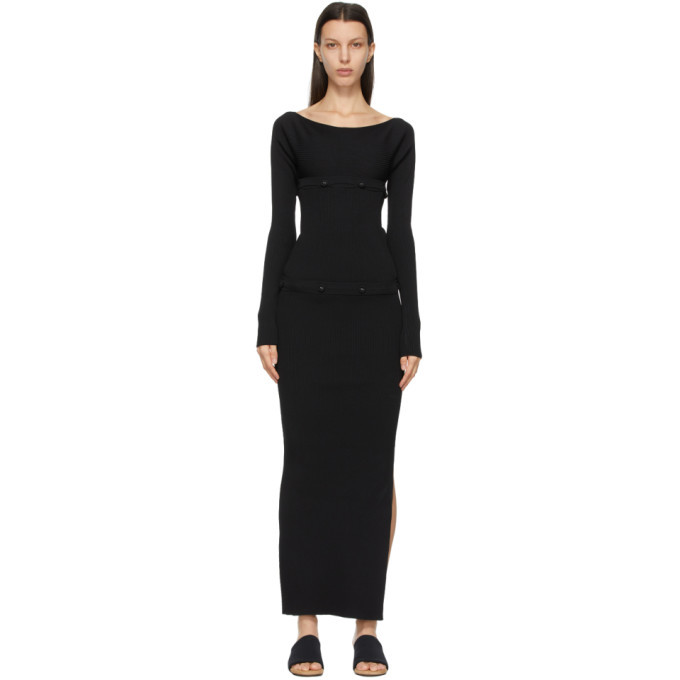 Christopher Esber Black Deconstructed Column Dress Christopher Esber