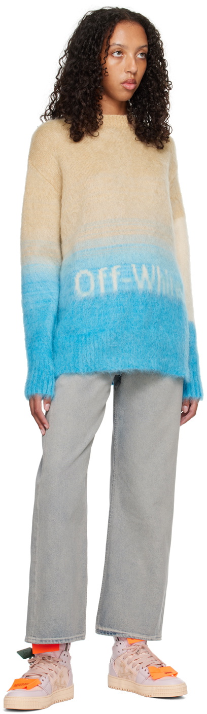 Off-White Blue Helvetica Sweater Off-White