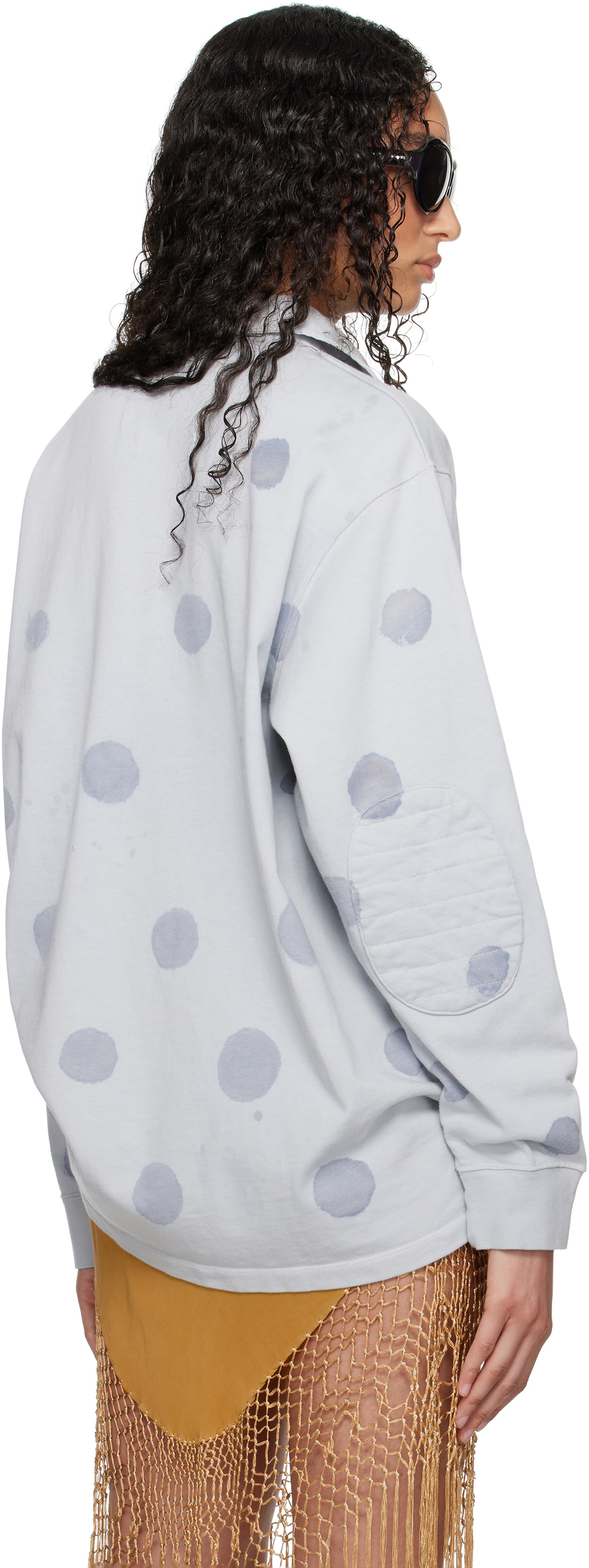 Conner Ives SSENSE Exclusive Blue 'The Camelot Rugby' Polo Conner Ives