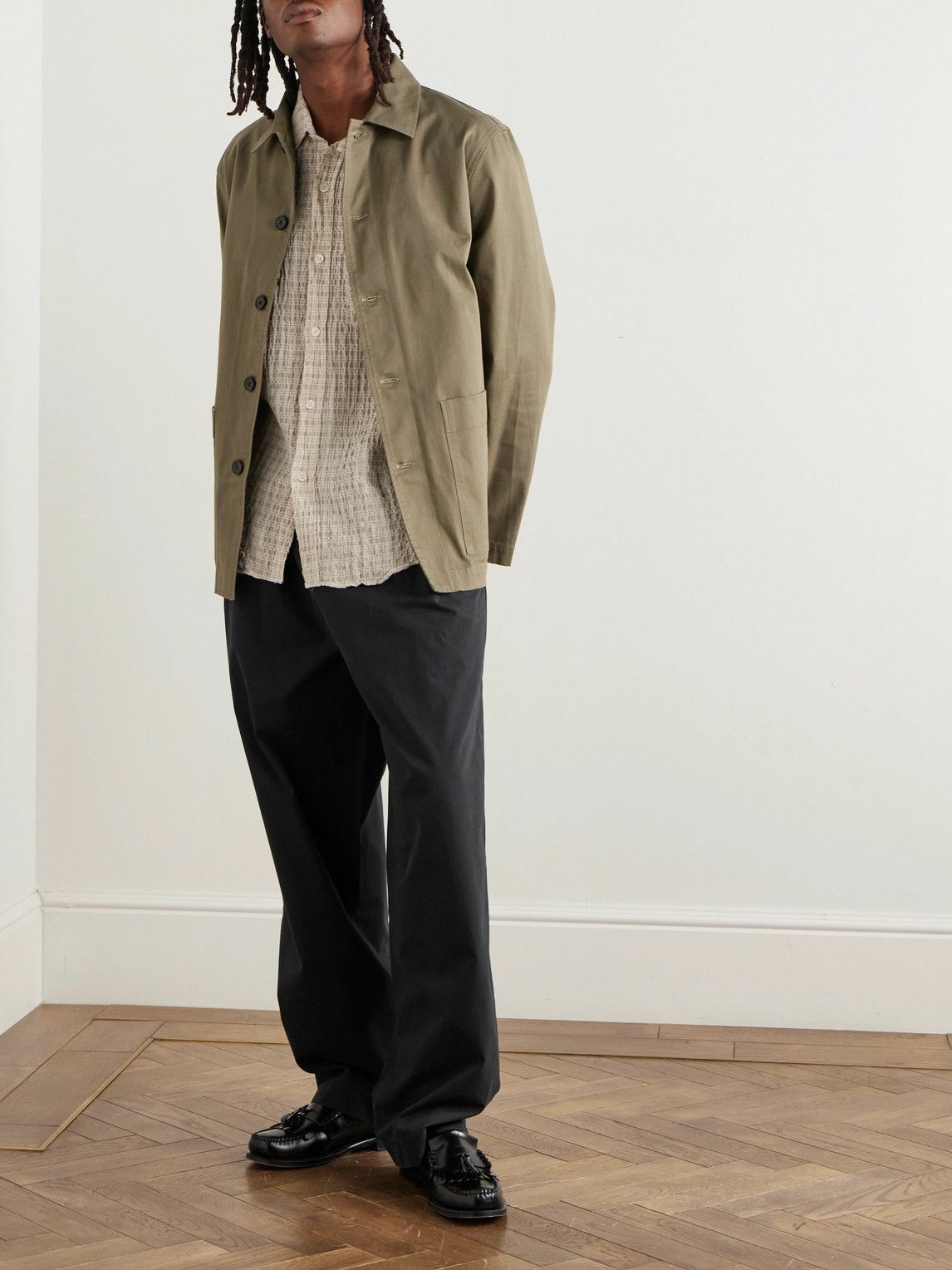 Officine Générale - Uriel Cotton-Twill Overshirt - Brown Officine Generale